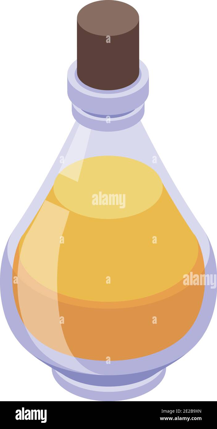 Transparent bottle canola icon. Isometric of transparent bottle canola ...
