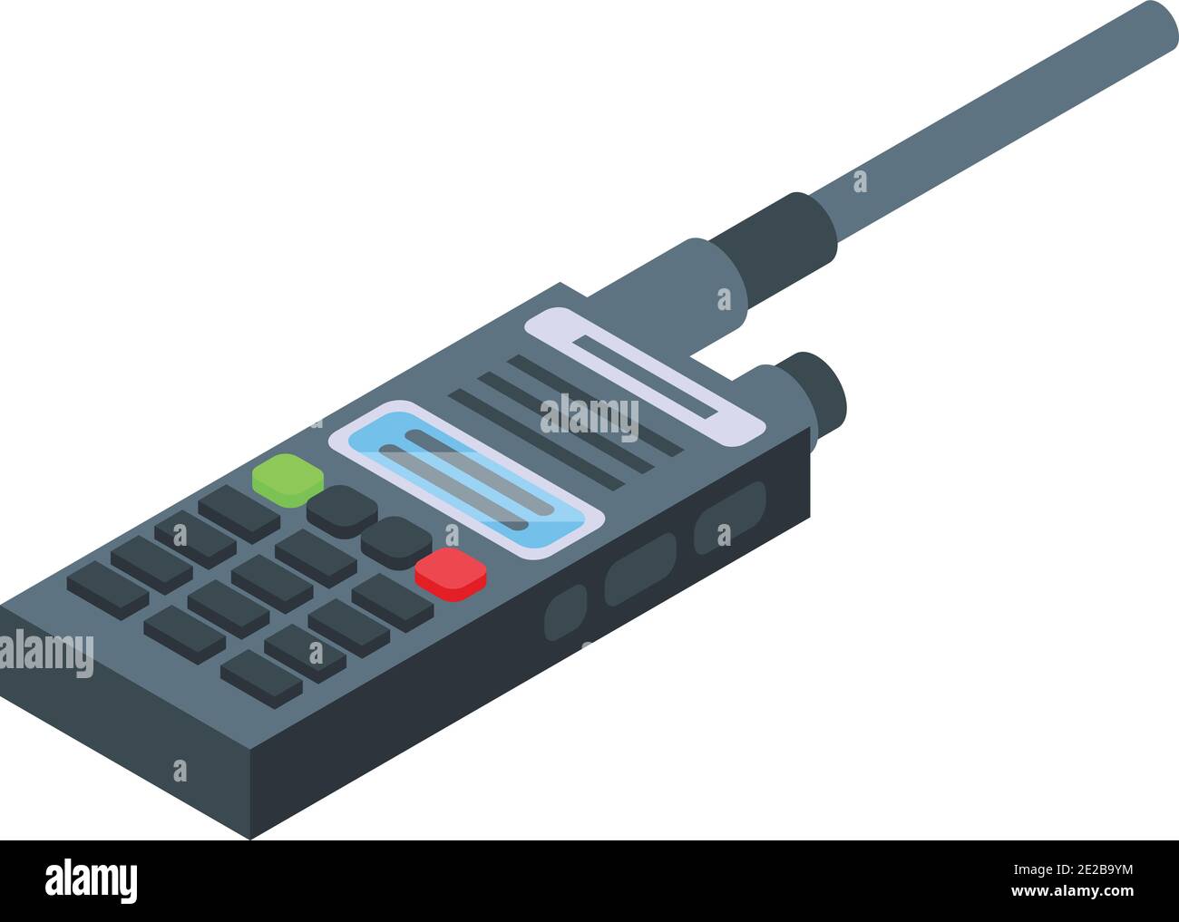 Walkie talkie control icon. Isometric of walkie talkie control vector ...