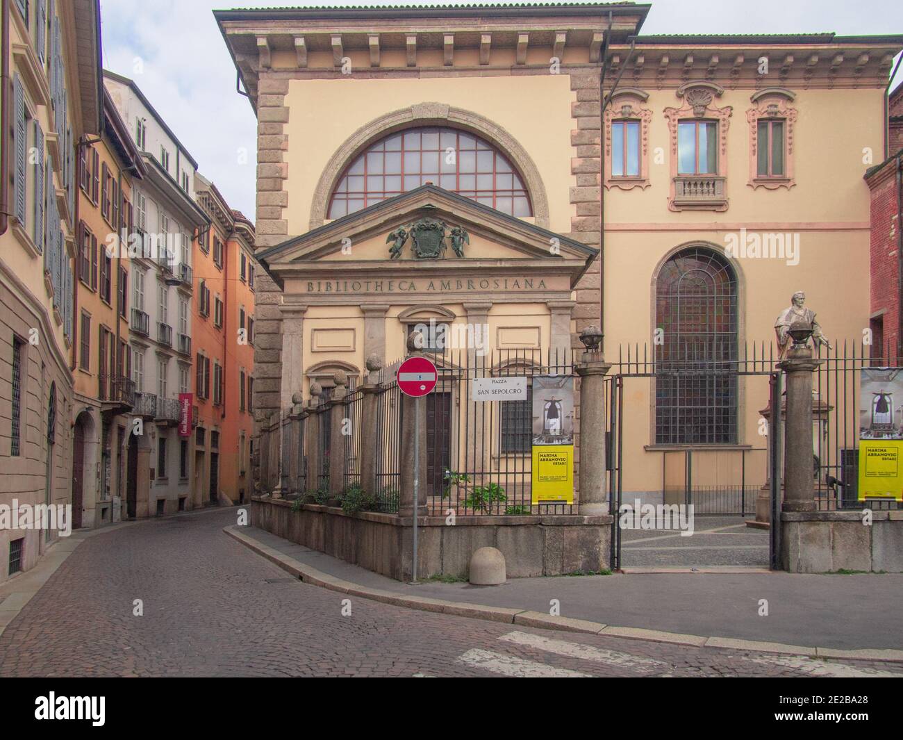 Stunning entrance of the Ambrosiana Library established by Cardinal ...