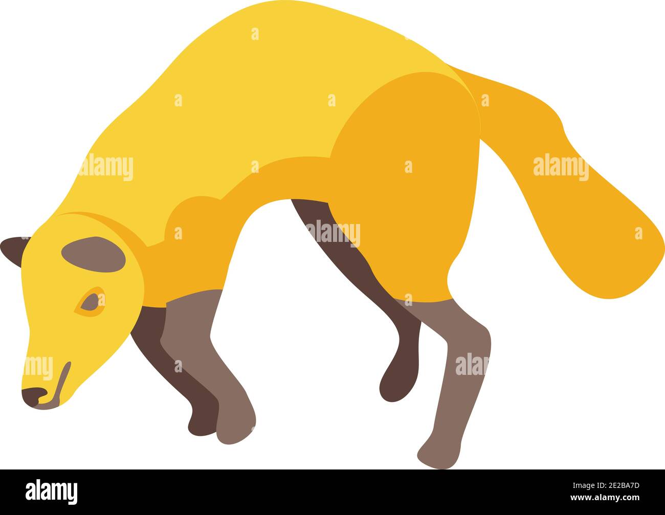 Jumping fox icon. Isometric of jumping fox vector icon for web design ...