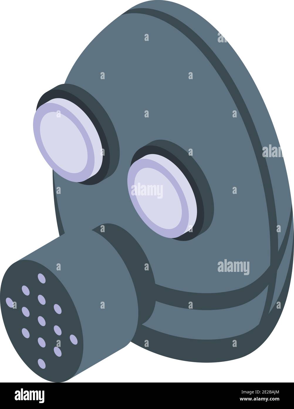 Pollution gas mask icon. Isometric of pollution gas mask vector icon ...