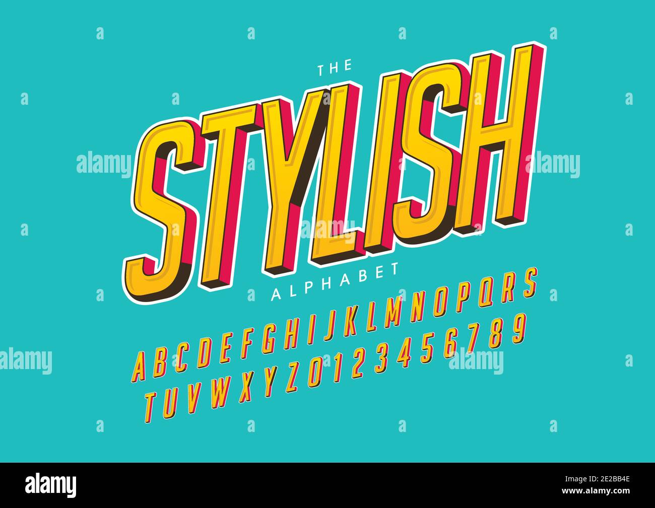 Vector of stylized alphabet and font Stock Vector Image & Art - Alamy