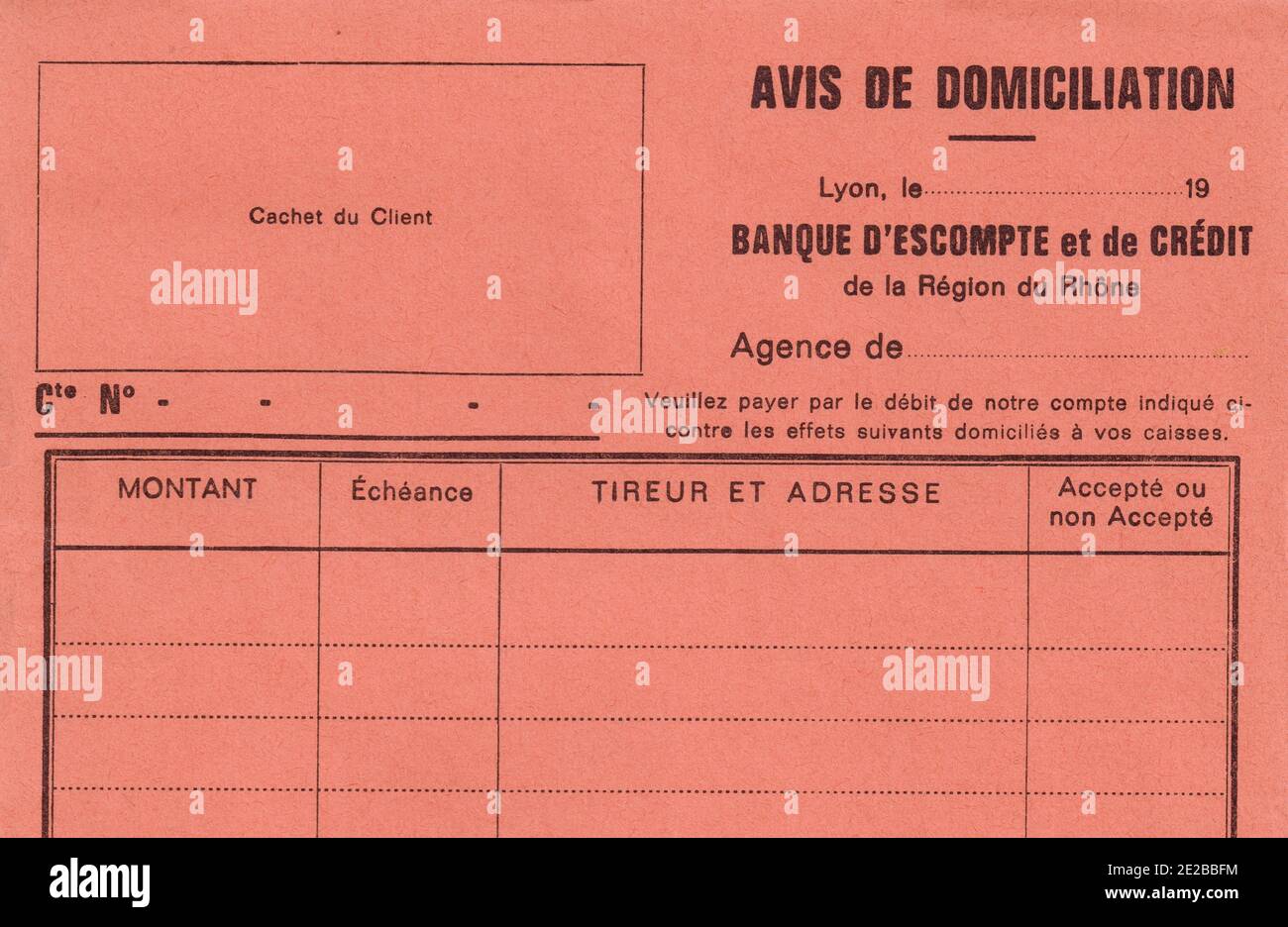 Domiciliation bancaire hi-res stock photography and images - Alamy