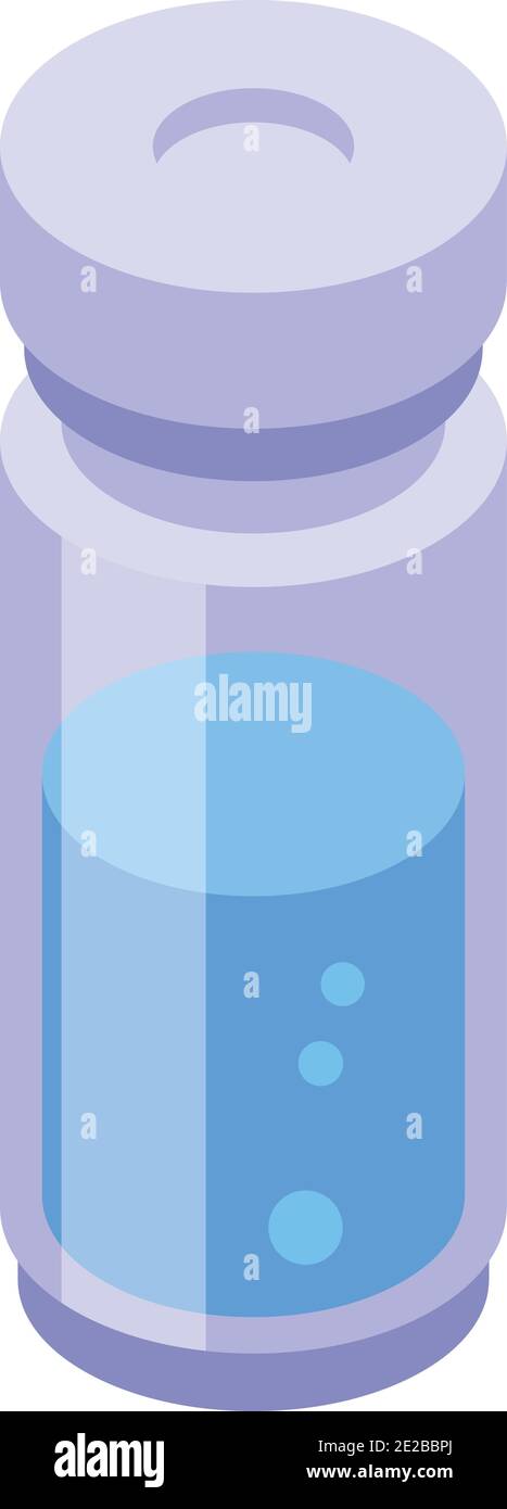 Glass medicine jar icon. Isometric of glass medicine jar vector icon ...