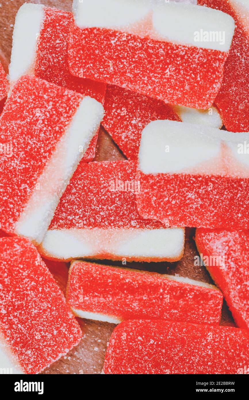 colored figured marmalade. tinted culinary background for designer ...