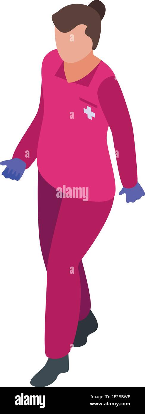 Nurse icon. Isometric of nurse vector icon for web design isolated on ...