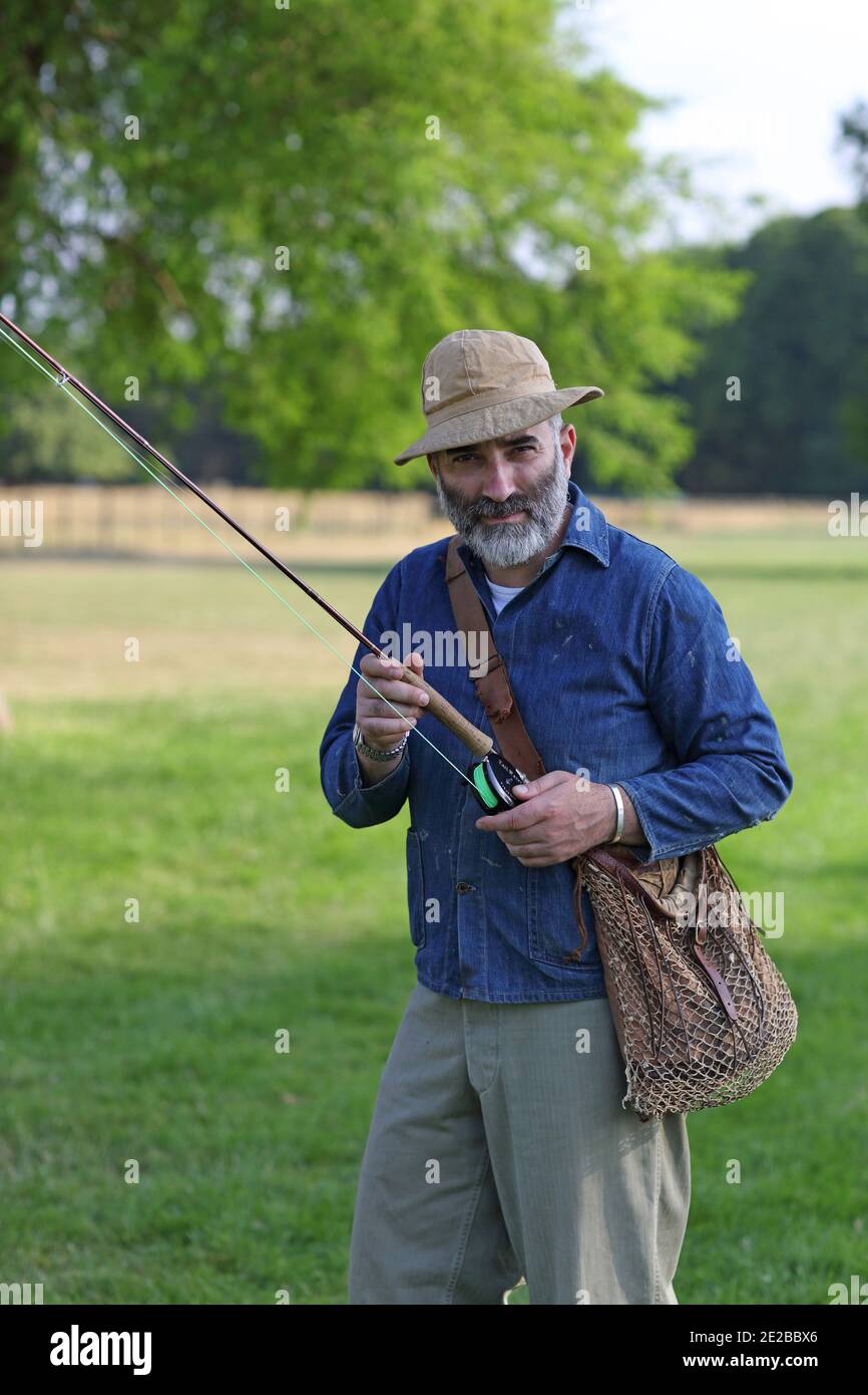 A man fly fishing Stock Photo - Alamy