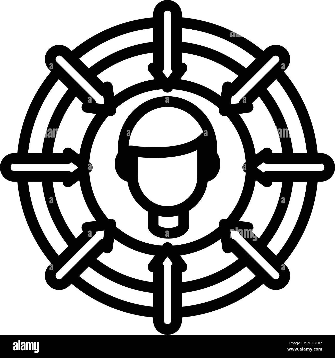 Person effort icon. Outline person effort vector icon for web design ...