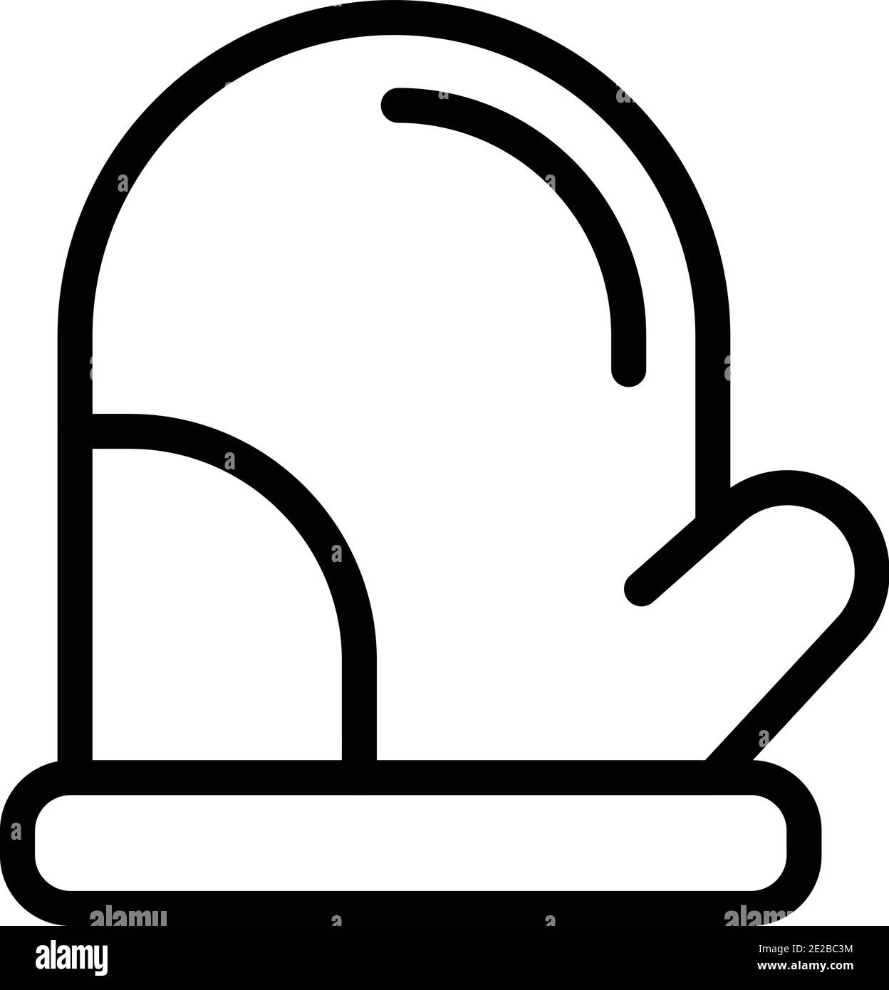 Kitchen mitten icon. Outline kitchen mitten vector icon for web design ...