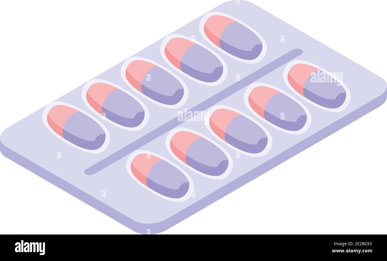 Capsule pack icon. Isometric of capsule pack vector icon for web design ...
