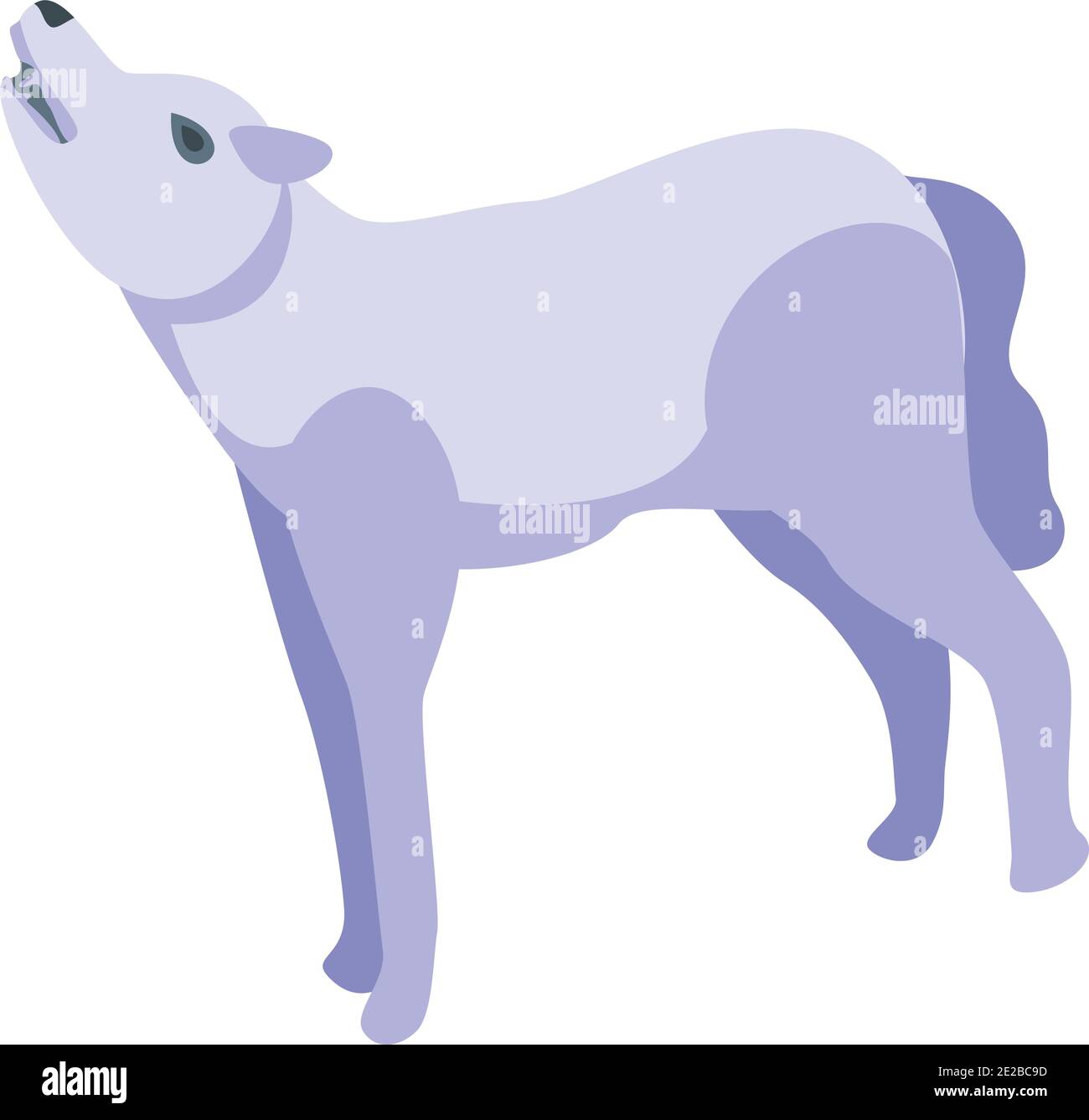 White wolf icon. Isometric of white wolf vector icon for web design ...