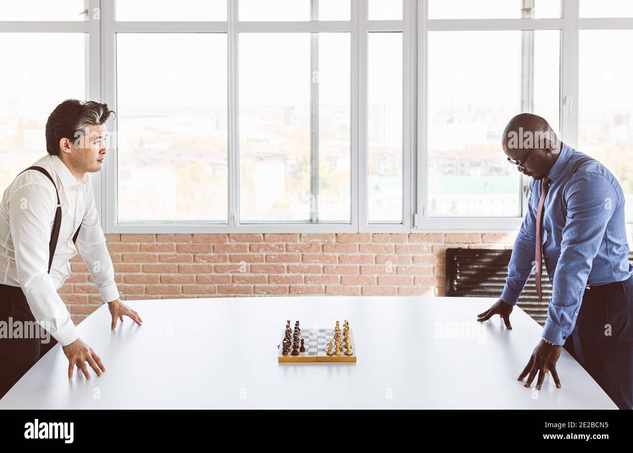 Pensive male chess player hi-res stock photography and images - Alamy