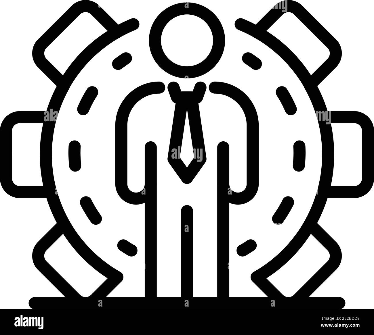 Businessman effort icon. Outline businessman effort vector icon for web ...