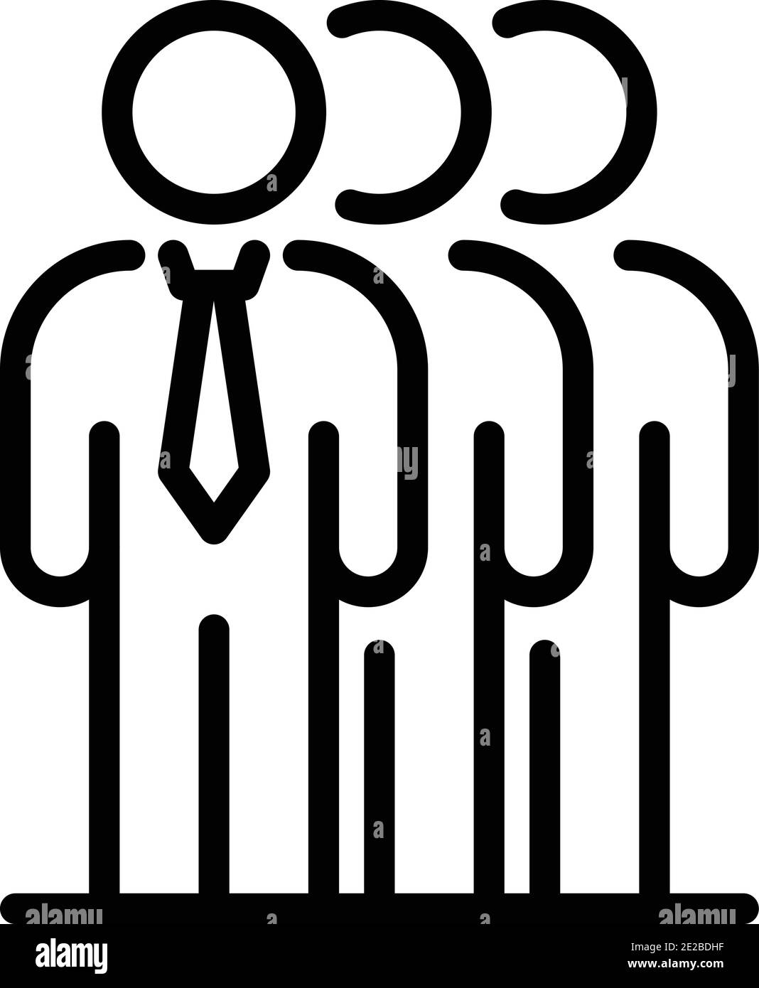 Businessman group icon. Outline businessman group vector icon for web ...