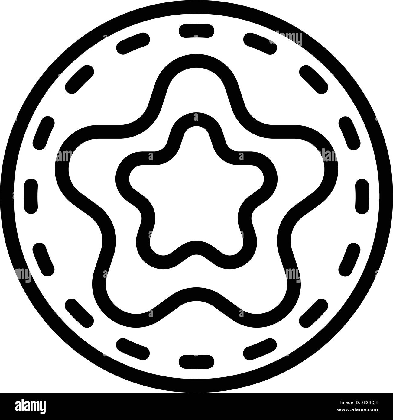 Star emblem icon. Outline star emblem vector icon for web design ...