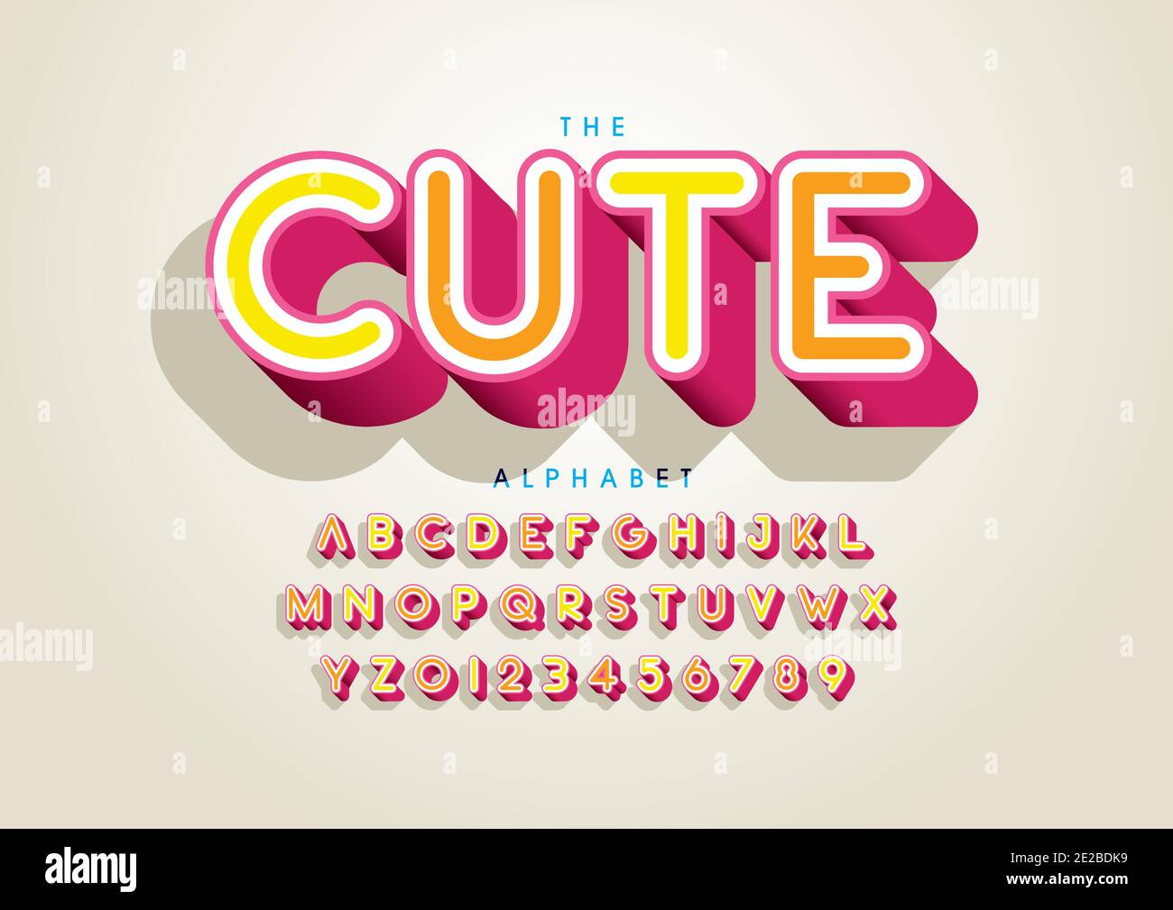 Vector of stylized alphabet and font Stock Vector Image & Art - Alamy