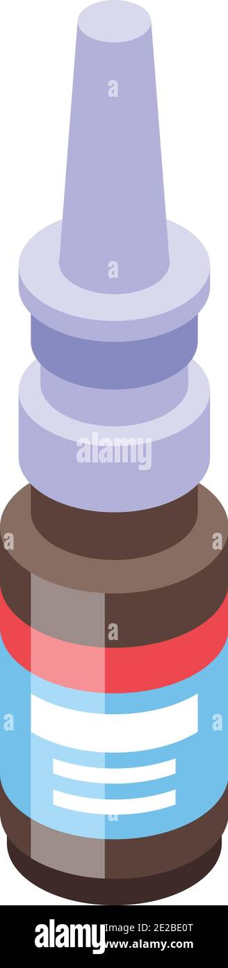 Drops from common cold icon. Isometric of drops from common cold vector ...