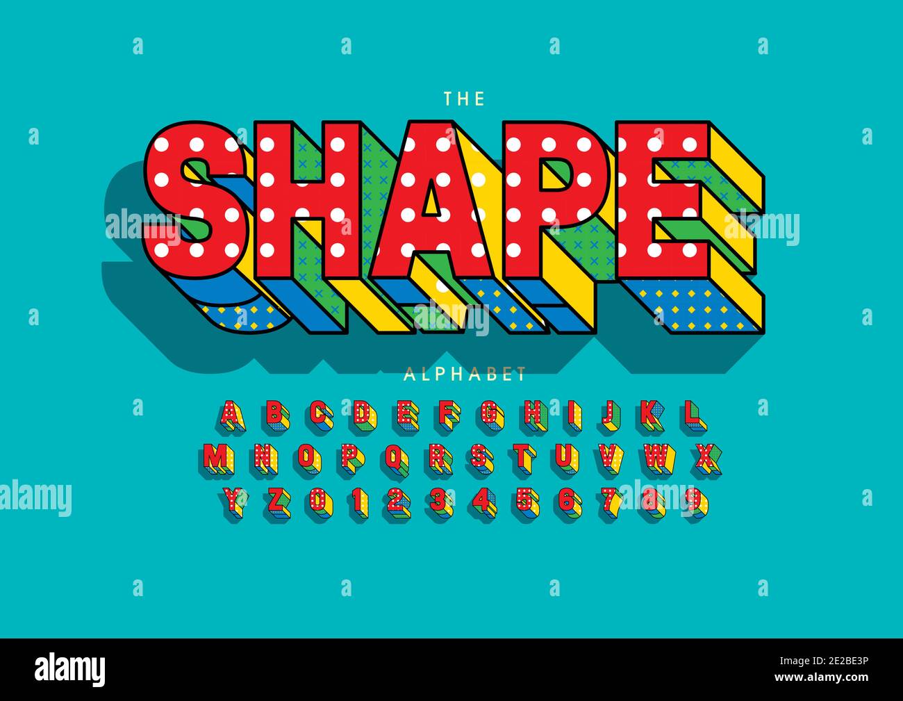 Vector of stylized alphabet and font Stock Vector Image & Art - Alamy