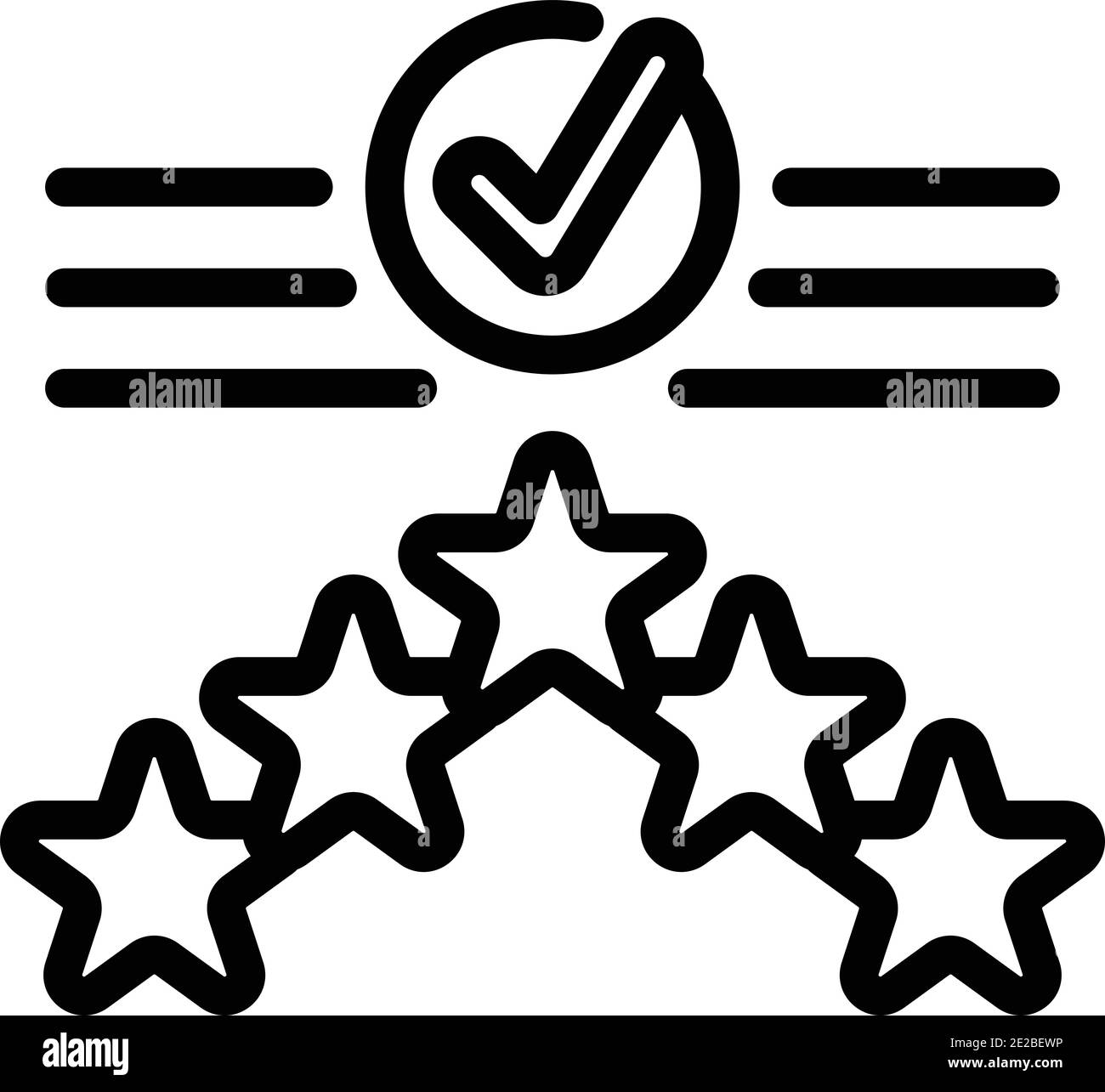 Rating credibility icon. Outline rating credibility vector icon for web ...