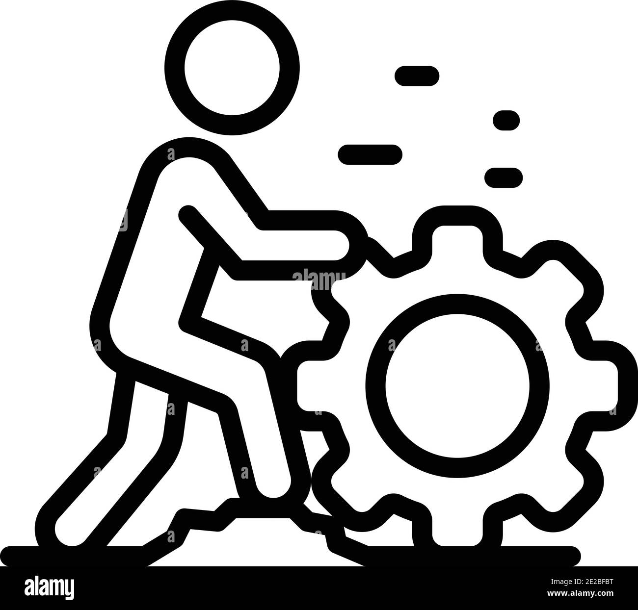 Move gear effort icon. Outline move gear effort vector icon for web ... Move gear effort icon. Outline move gear effort vector icon for web ...