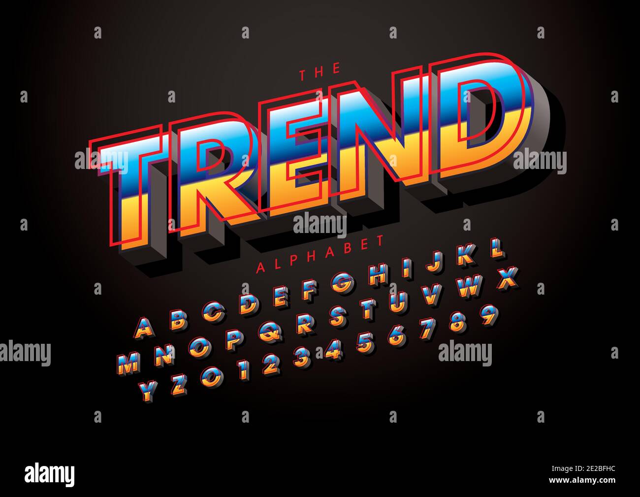 Vector of stylized alphabet and font Stock Vector Image & Art - Alamy