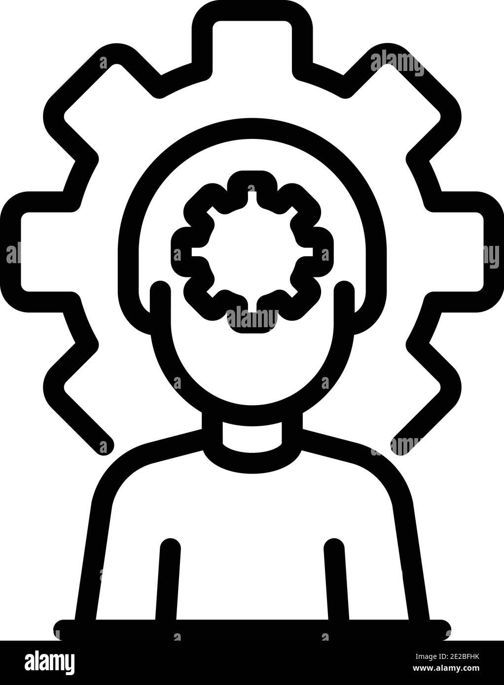 Thinking effort icon. Outline thinking effort vector icon for web ...
