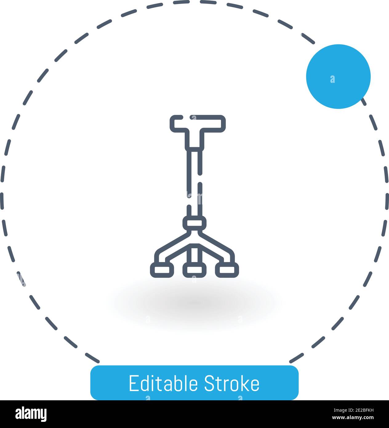 walking stick vector icon editable stroke outline icons for web and ...