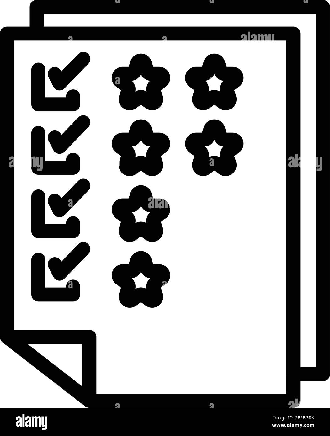 School test sheet icon. Outline school test sheet vector icon for web ...