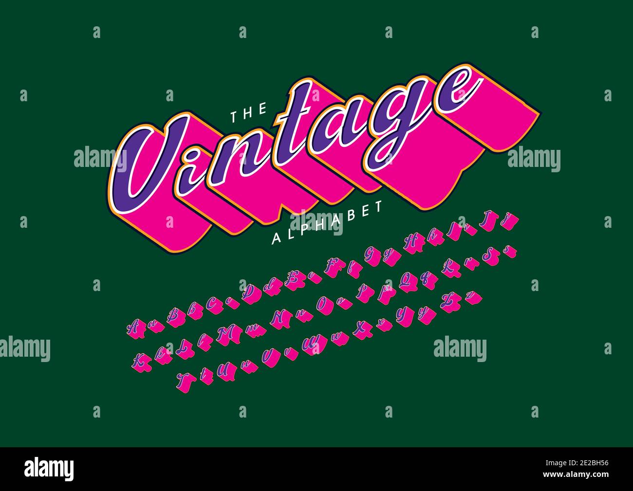 Vector of stylized alphabet and font Stock Vector Image & Art - Alamy