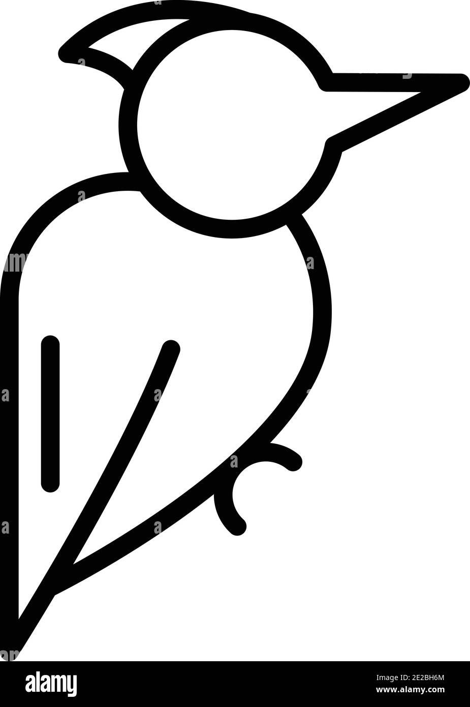 Tree woodpecker icon. Outline tree woodpecker vector icon for web ...