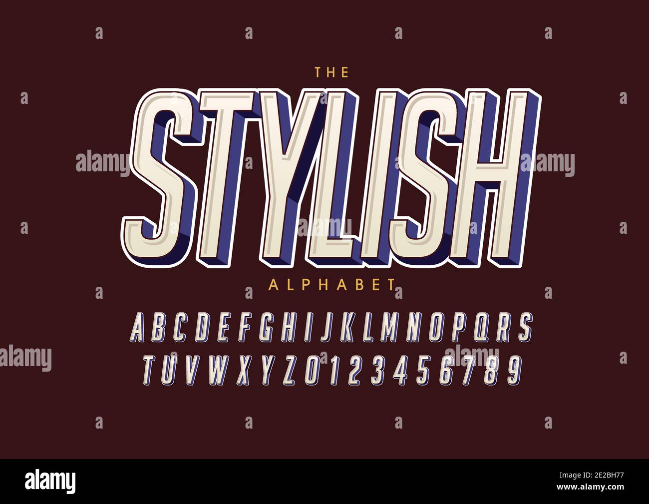 Vector of stylized alphabet and font Stock Vector Image & Art - Alamy