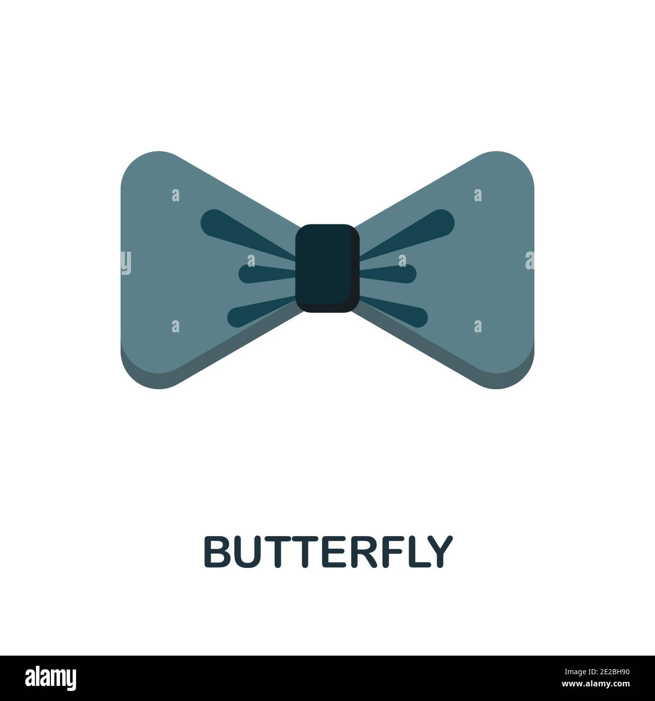 Butterfly flat icon. Color simple element from clothes collection ...