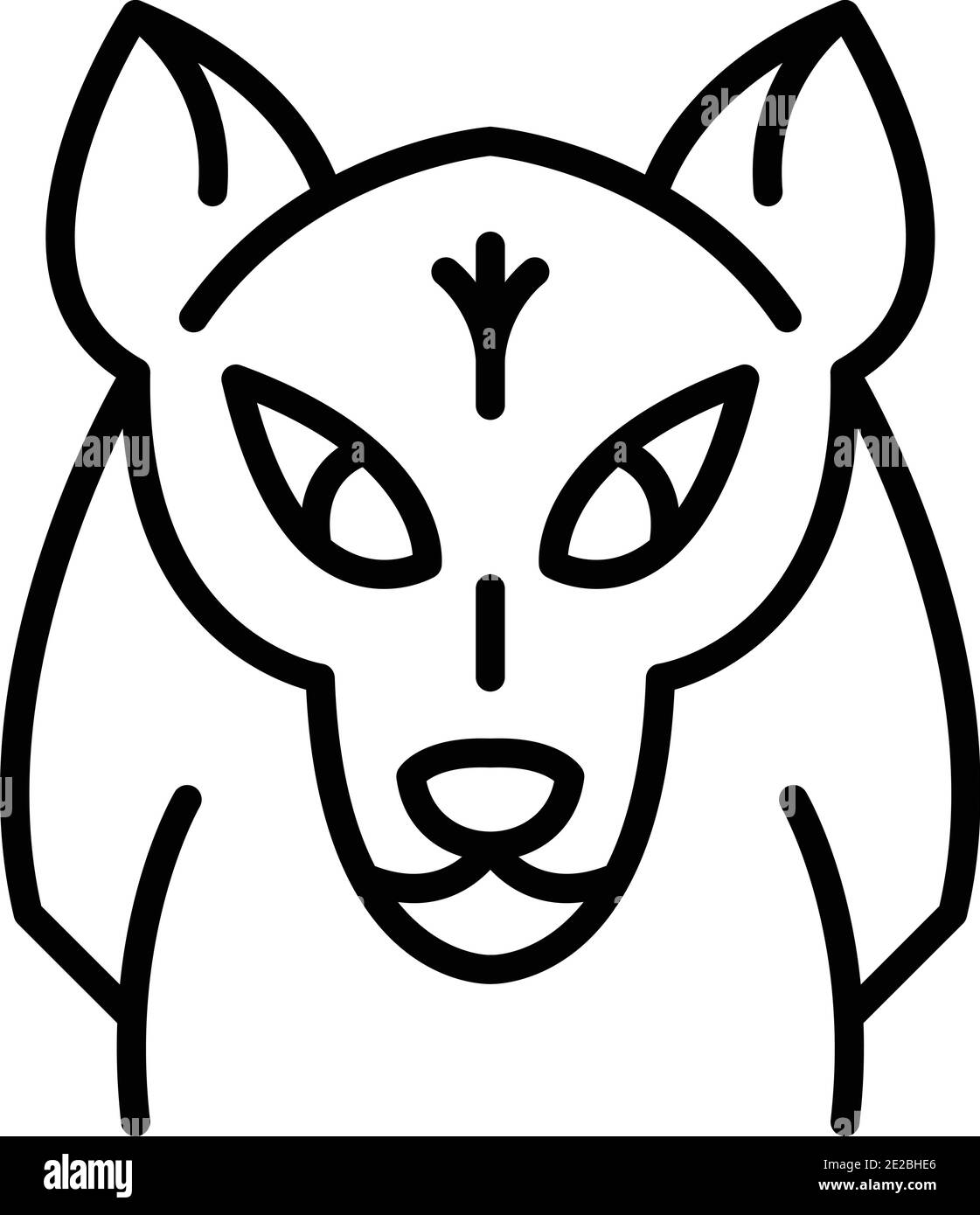 Mascot wolf icon. Outline mascot wolf vector icon for web design ...