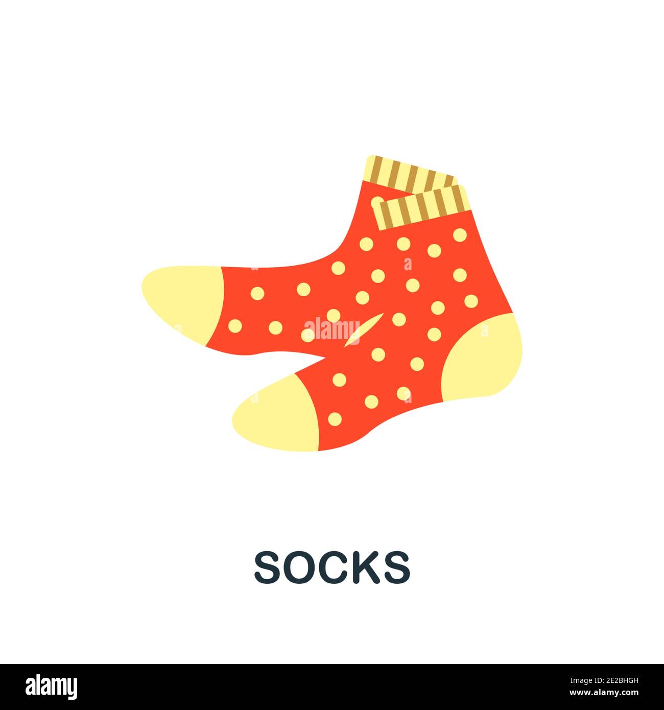 Socks flat icon. Color simple element from clothes collection. Creative ...