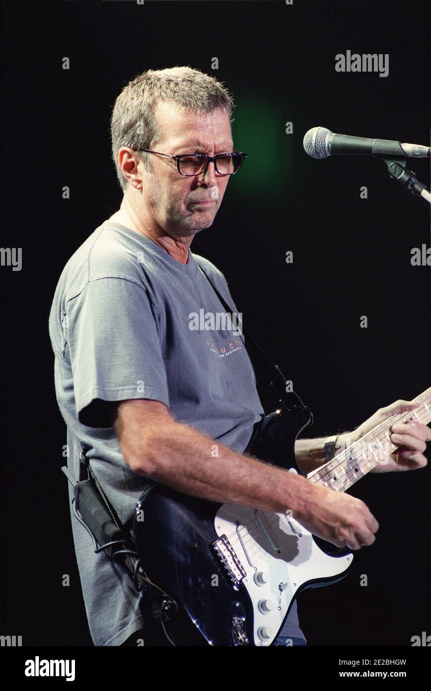 Eric Clapton in concert at The Birmingham NEC Arena in Birmingham, UK ...