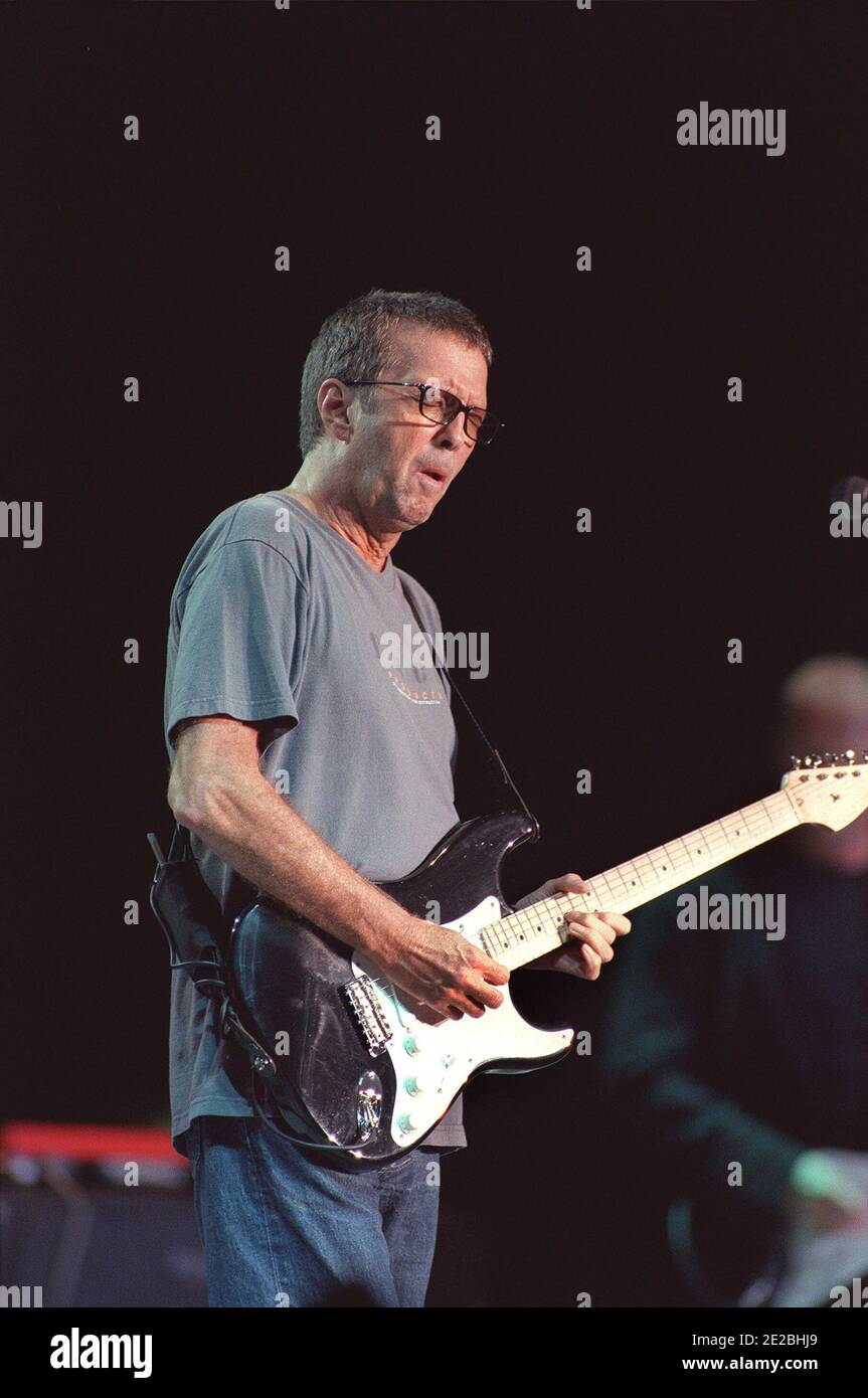 Eric Clapton in concert at The Birmingham NEC Arena in Birmingham, UK ...