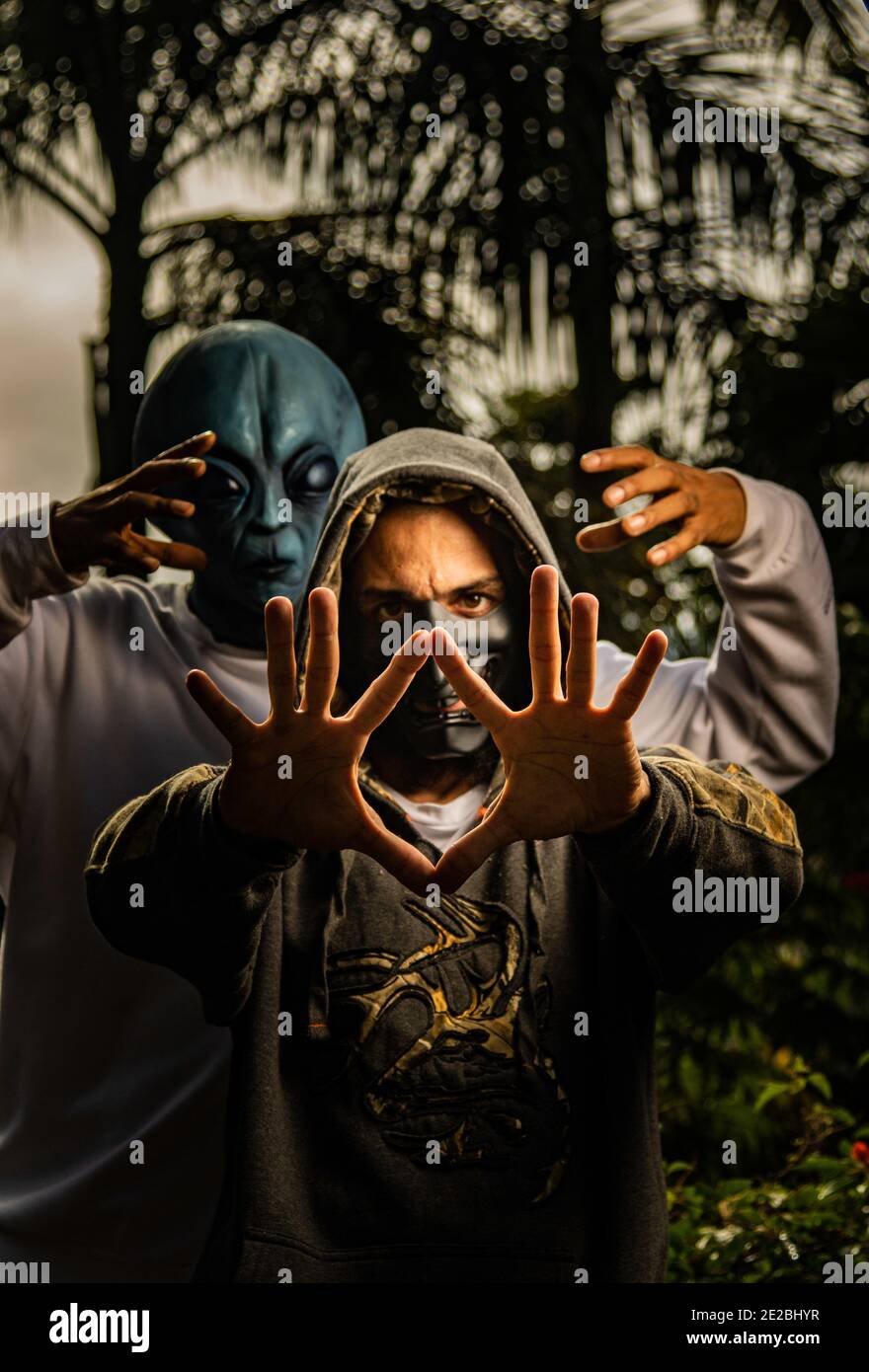 Halloween style face masks hi-res stock photography and images - Alamy