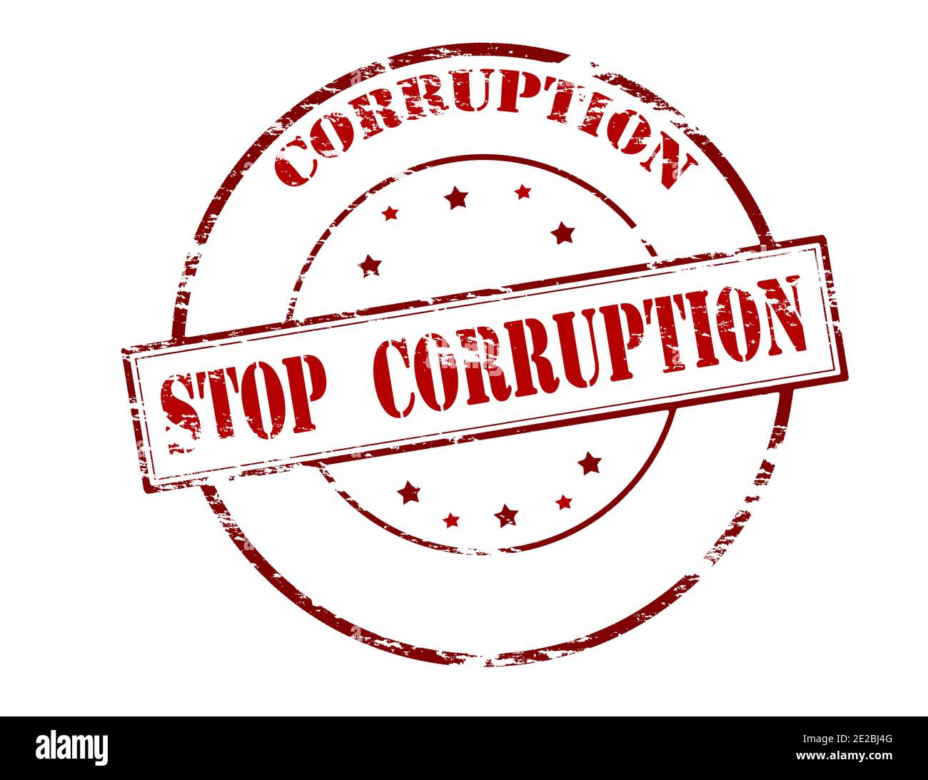 Rubber stamp with text stop corruption inside, vector illustration ...