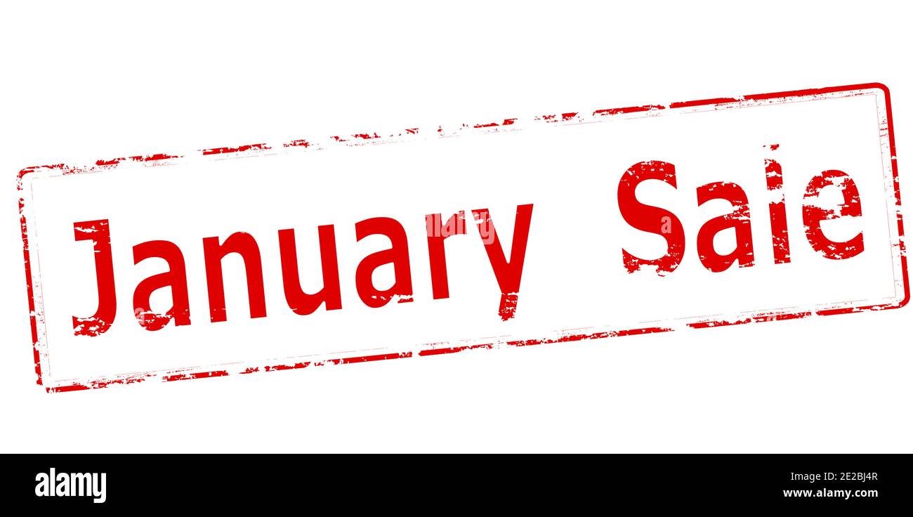 Rubber stamp with text january sale inside, vector illustration Stock ...