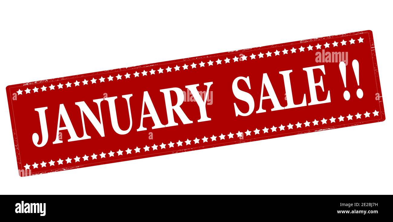 Rubber stamp with text january sale inside, vector illustration Stock ...