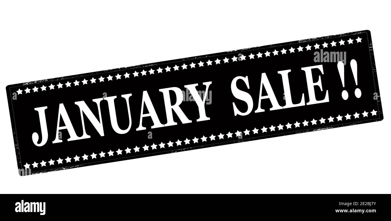 Rubber stamp with text january sale inside, vector illustration Stock ...