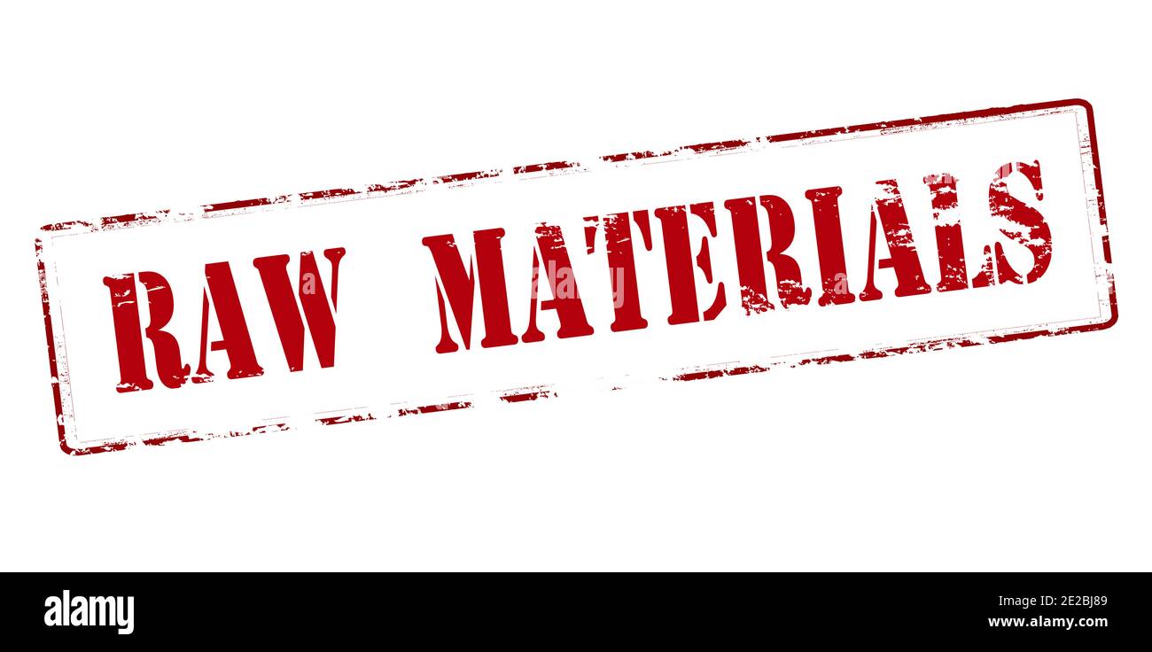 Rubber stamp with text raw materials inside, vector illustration Stock ...