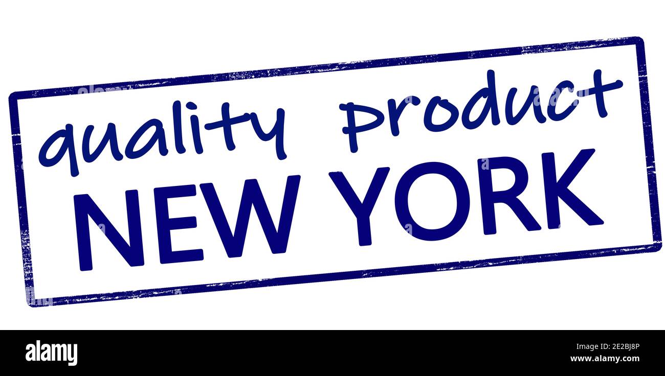 Rubber stamp with text quality product New York inside, vector ...