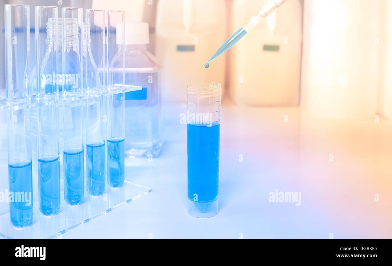 Science and molecular biology background, panoramic image. Plastic ...