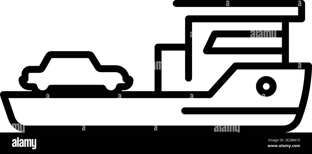 Trailer ship icon. Outline trailer ship vector icon for web design ...
