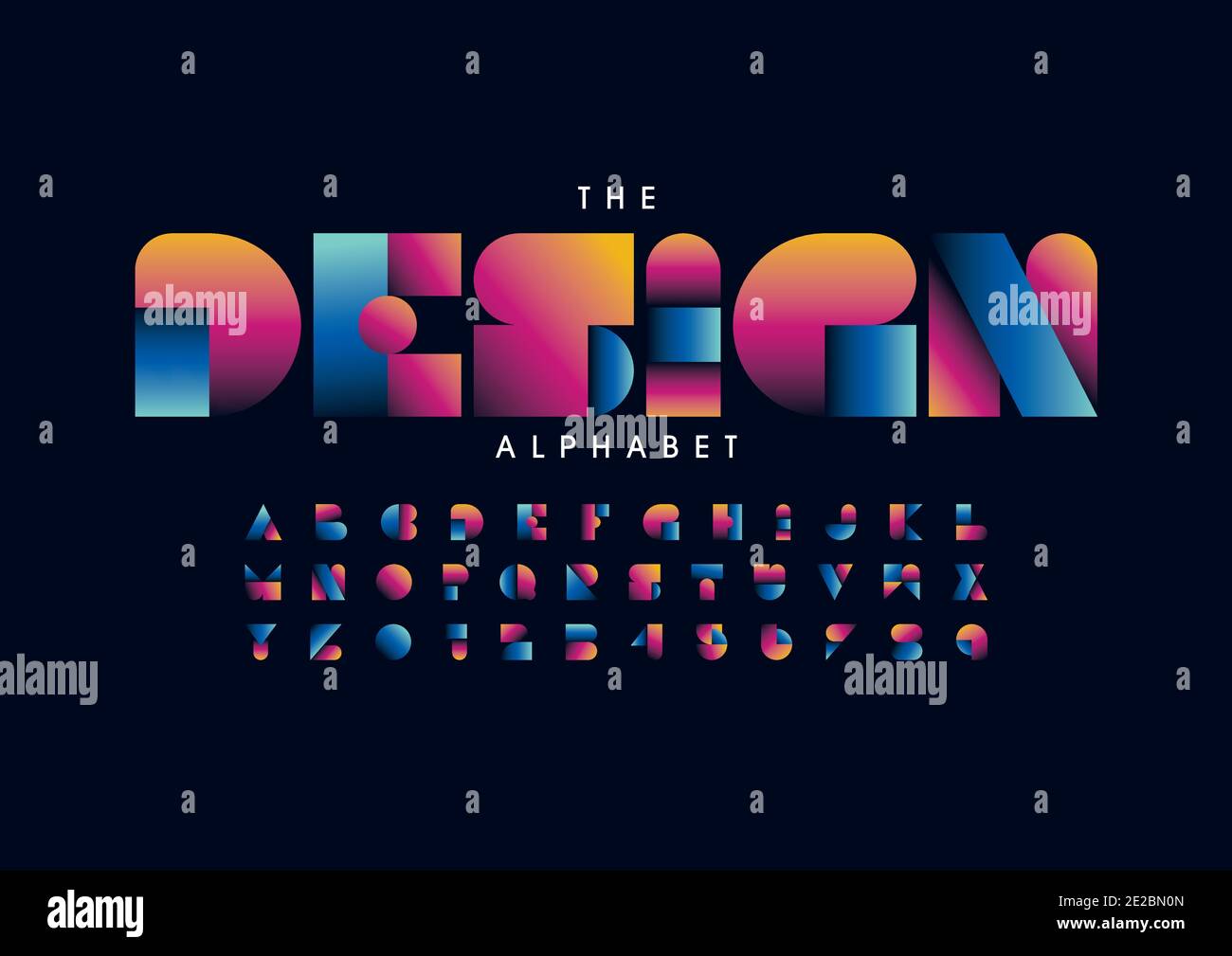 Vector of stylized alphabet and font Stock Vector Image & Art - Alamy