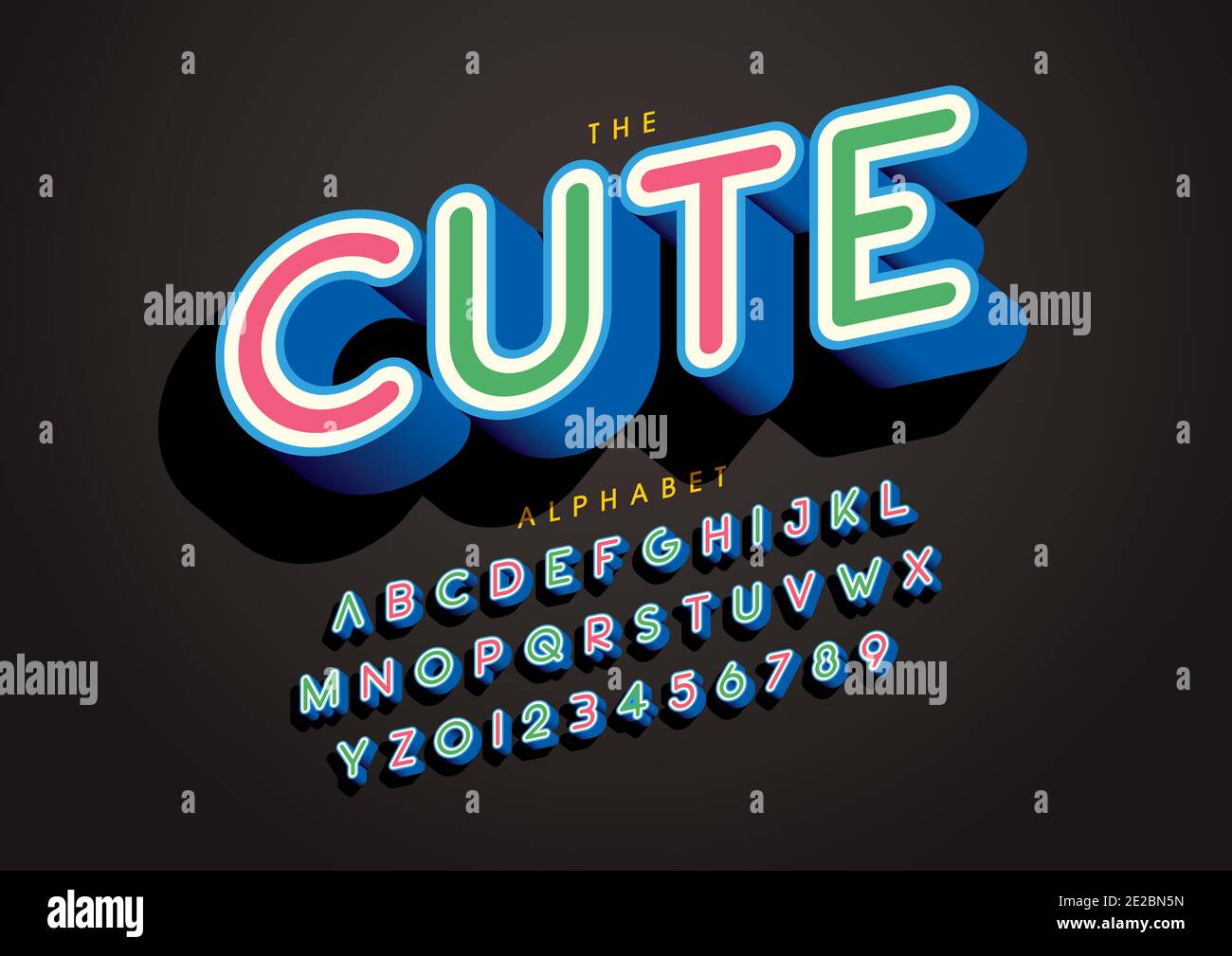 Vector of stylized alphabet and font Stock Vector Image & Art - Alamy