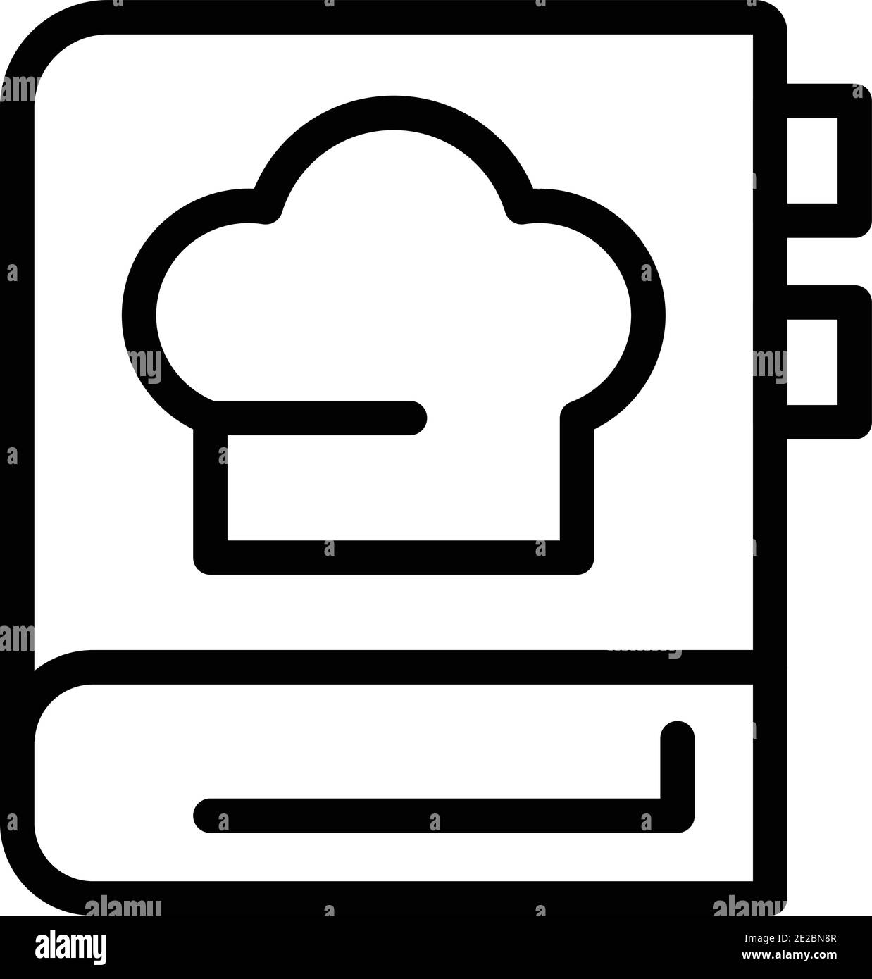 Cook book icon. Outline cook book vector icon for web design isolated ...