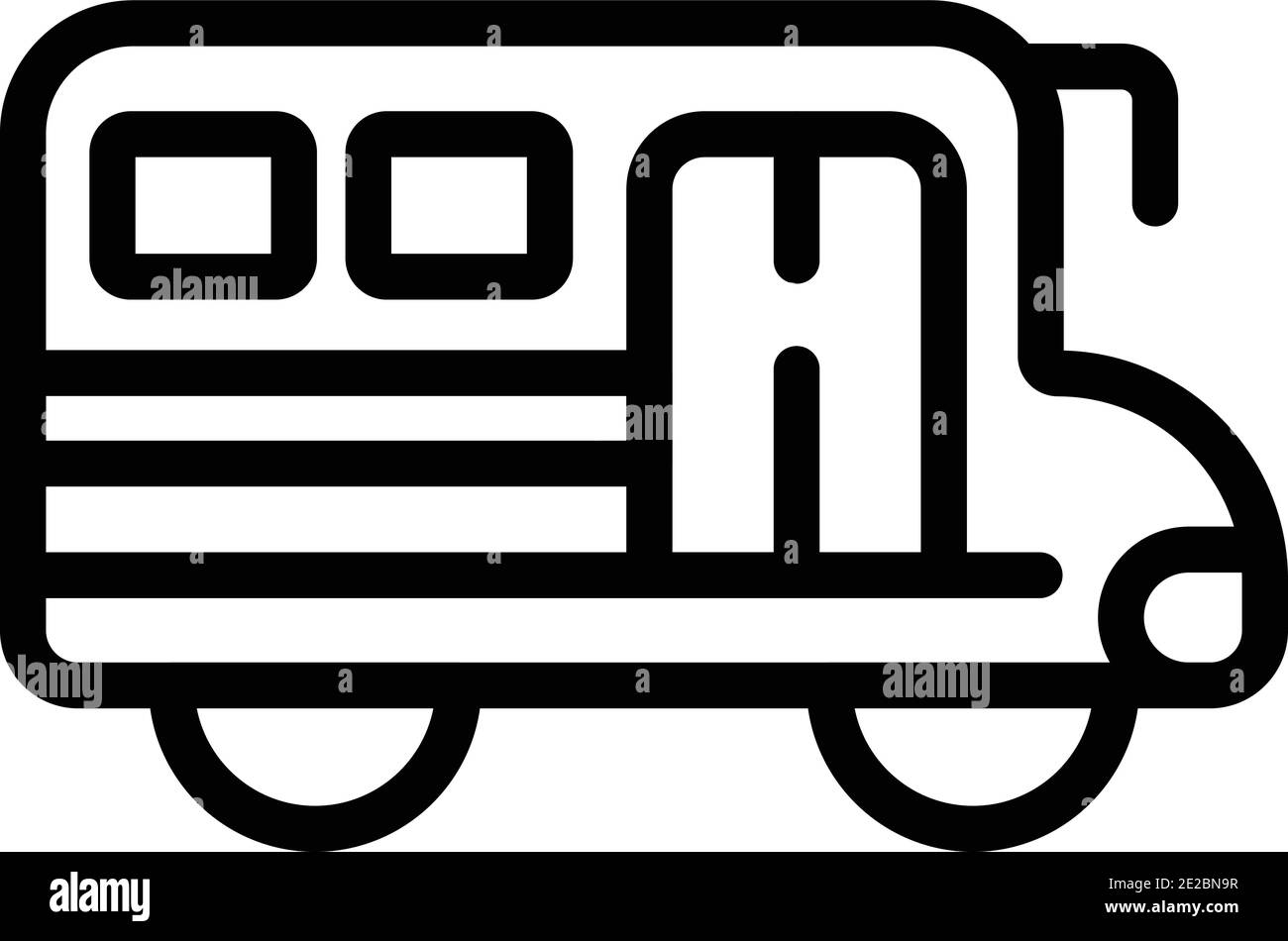 School bus icon. Outline school bus vector icon for web design isolated ...