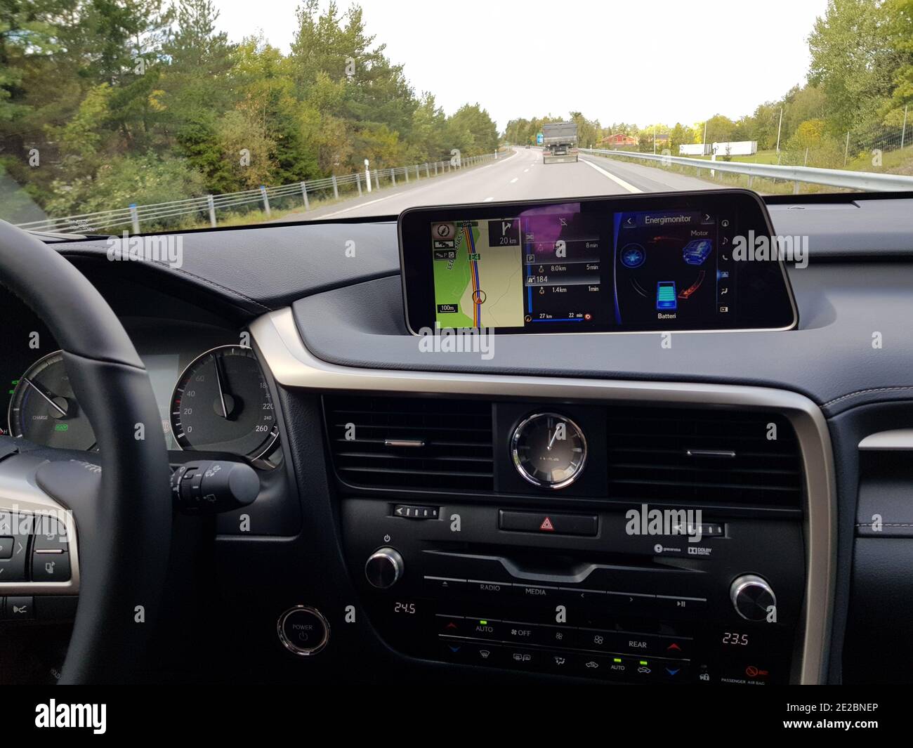 Close up view of interior of Lexus RX car. Vehicle concept. Uppsala ...
